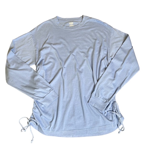 PINK Victoria's Secret | Tops | Vs Pink Light Blue Ruched Sides Cotton ...